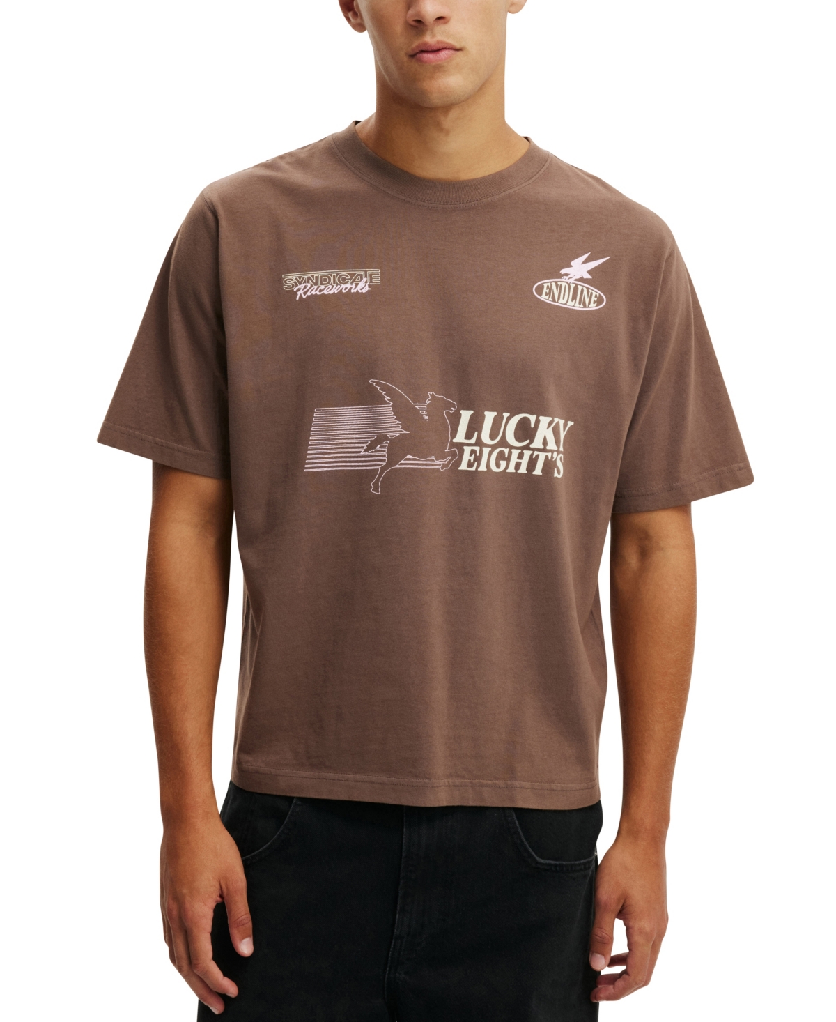 Click here for Cotton On Mens Cropped Modern-Fit Graphic T-shirt... prices