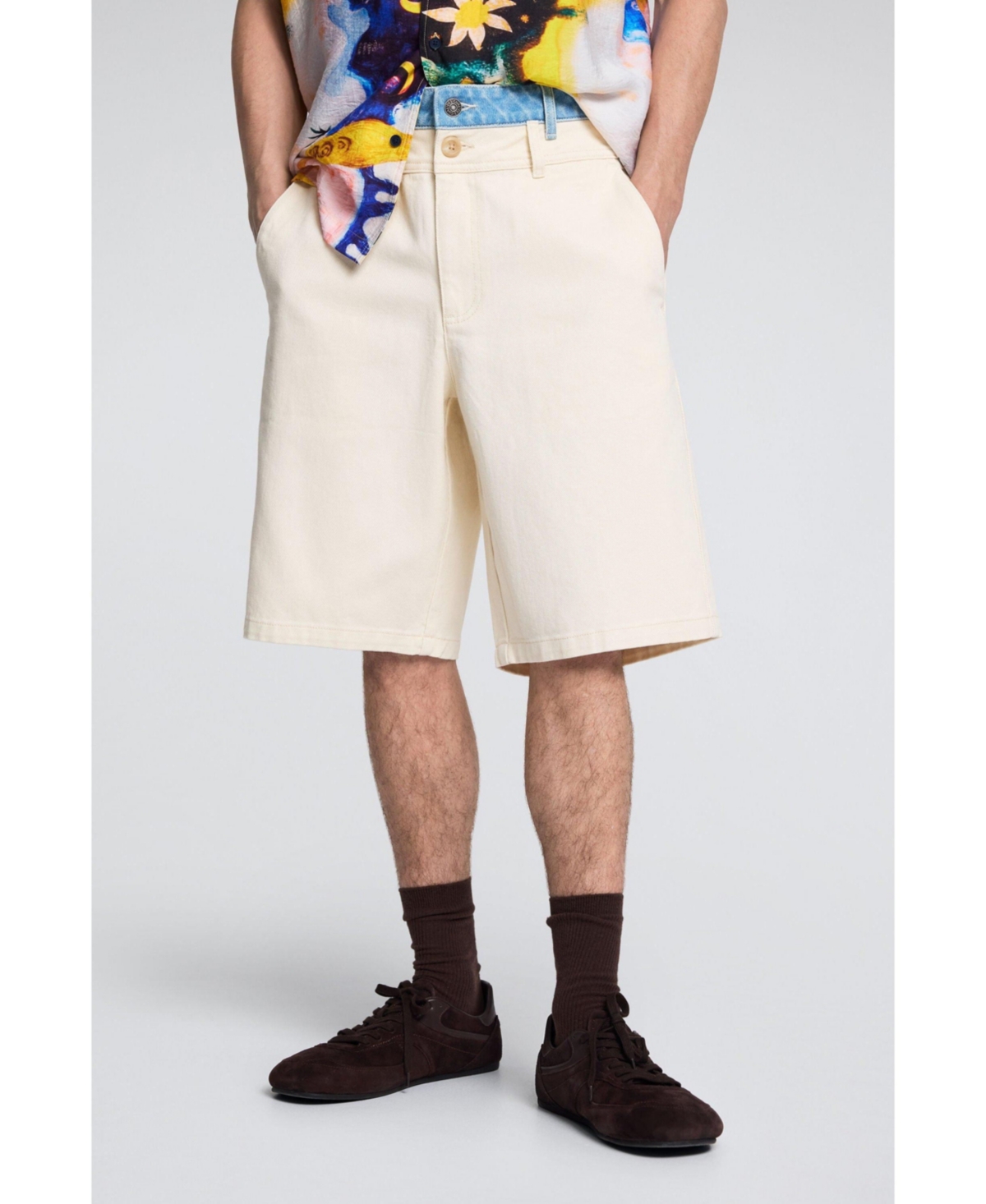Click here for Desigual Mens Hybrid bermuda - Off white prices
