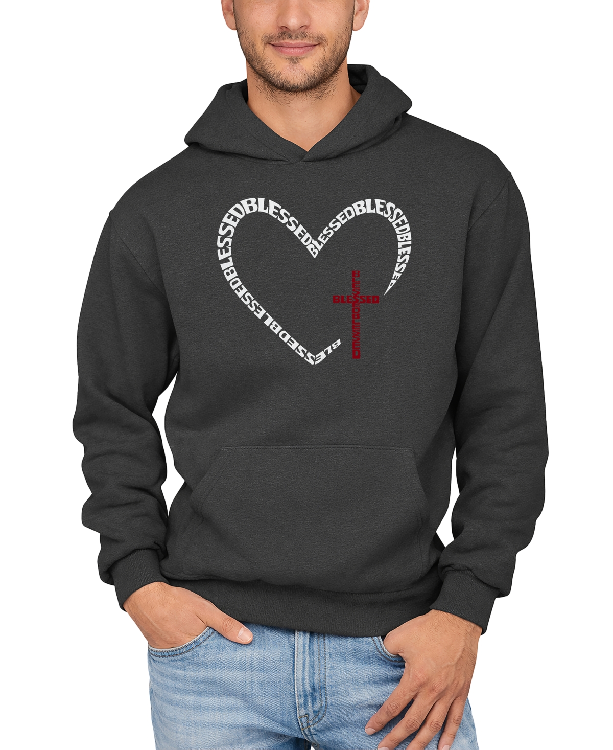 Click here for La Pop Art Mens Blessed Word Art Hooded Sweatshirt... prices