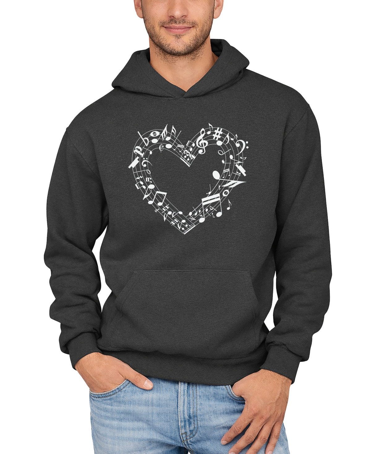 Click here for La Pop Art Mens Sheet Heart Word Art Hooded Sweats... prices