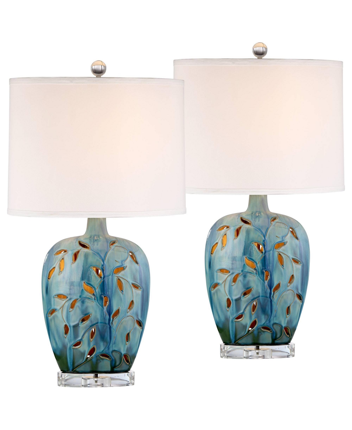 Click here for 360 Lighting Devan Modern Table Lamps 24 1/2 High... prices