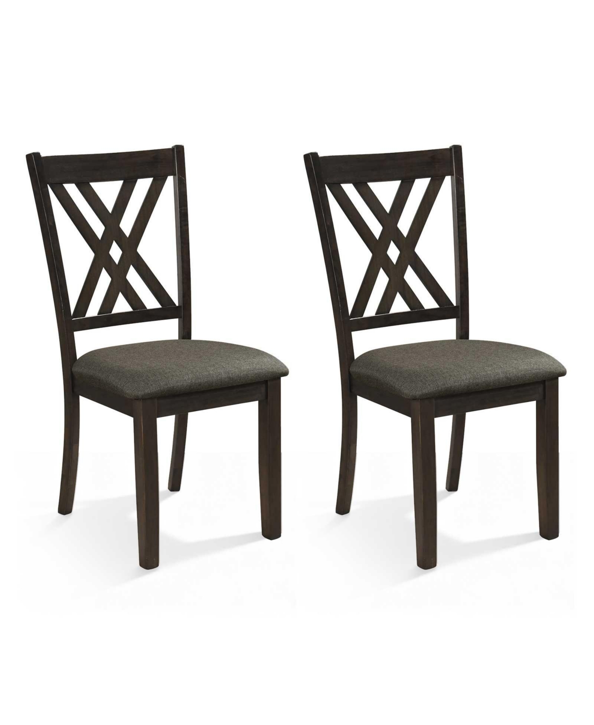 Click here for Slickblue Wooden Dining Chair Set of 2 Linen Uphol... prices