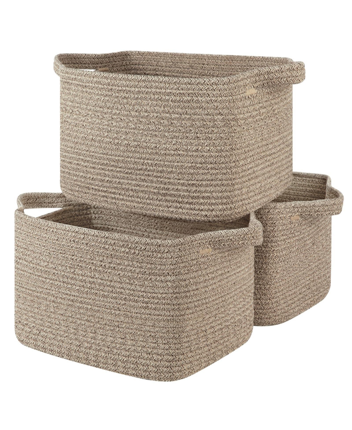 Click here for Gnuadz 3 Piece Woven Storage Baskets Rectangle Org... prices