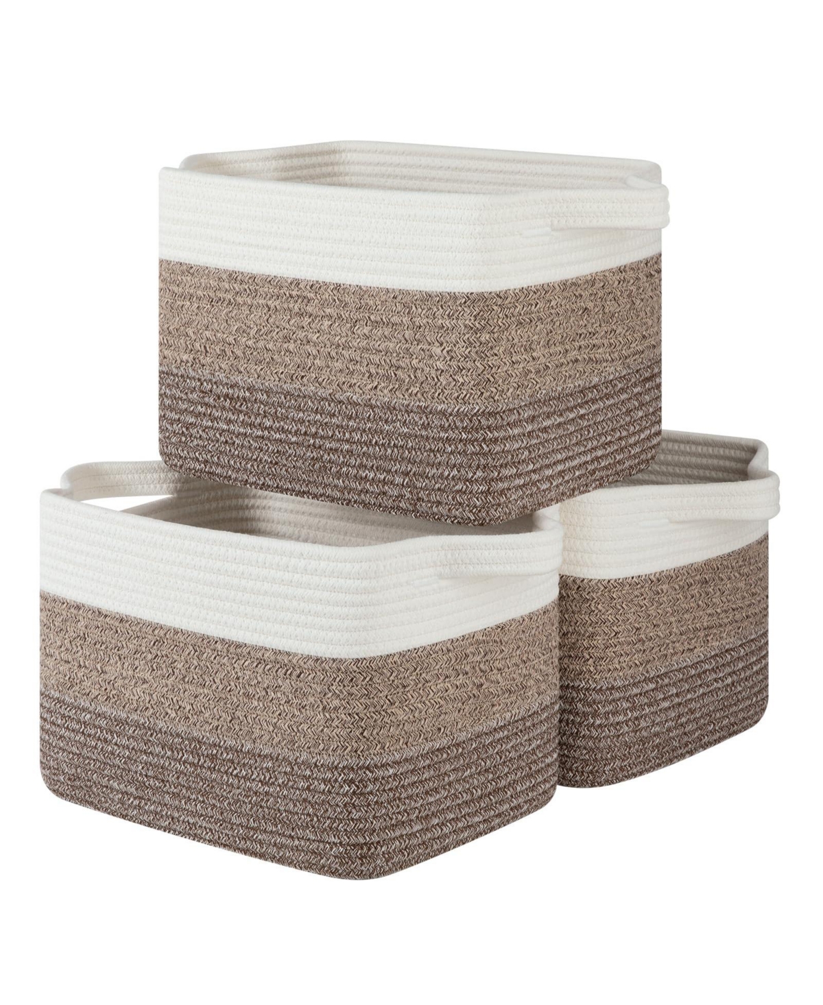 Click here for Gnuadz 3 Piece Woven Storage Baskets Rectangle Org... prices