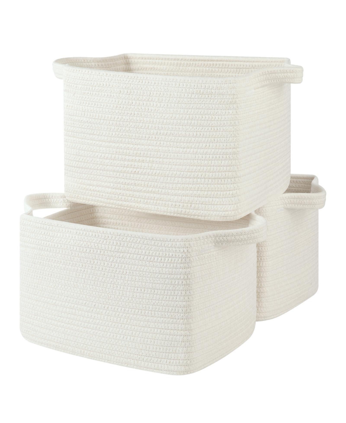 Click here for Gnuadz 3 Piece Woven Storage Baskets Rectangle Org... prices
