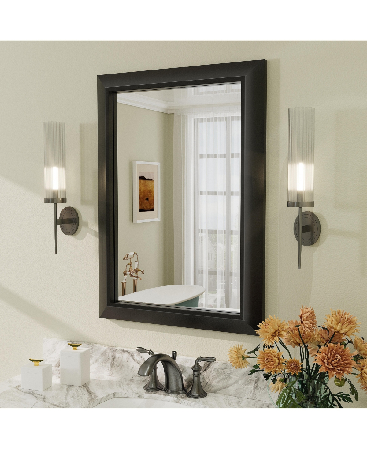 Click here for Apmir 20 x 28 Inch Thick Metal Framed Wall Mirrors... prices