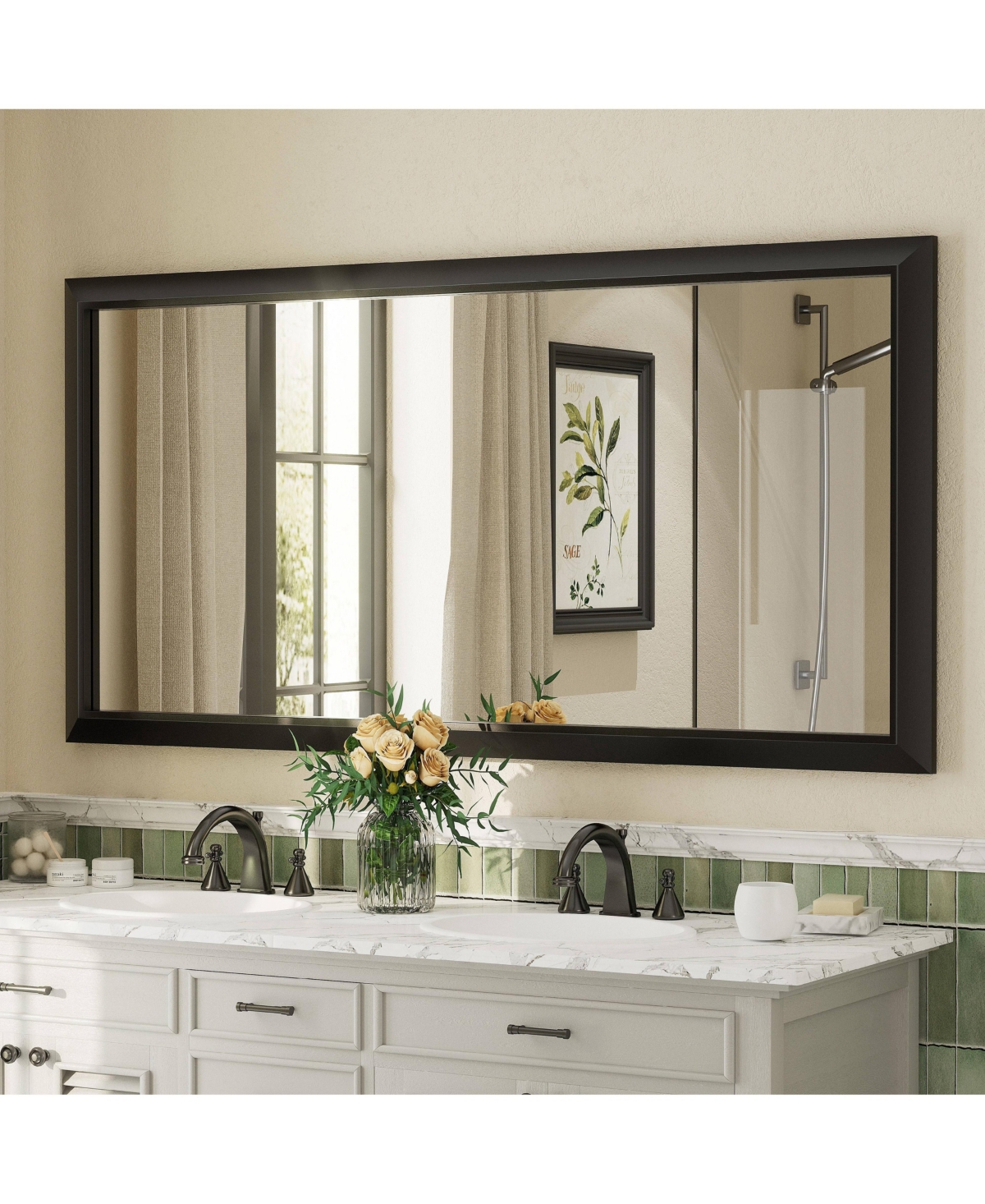 Click here for Apmir 60 x 30 Inch Thick Metal Framed Wall Mirrors... prices