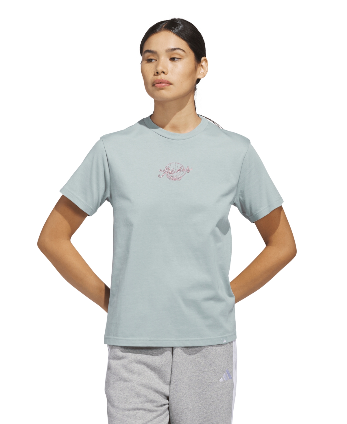 Click here for adidas Womens Crewneck Short-Sleeve Cotton T-Shirt... prices