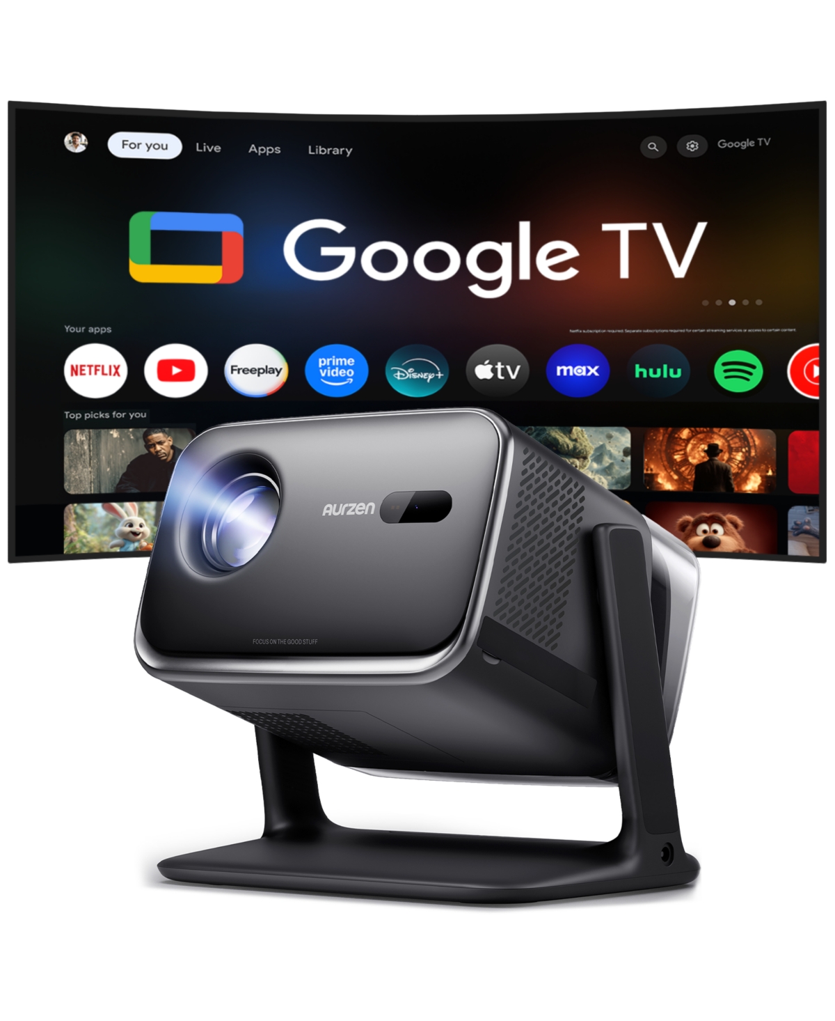 Click here for Aurzen Portable Movie Projector with Google Tv Bui... prices