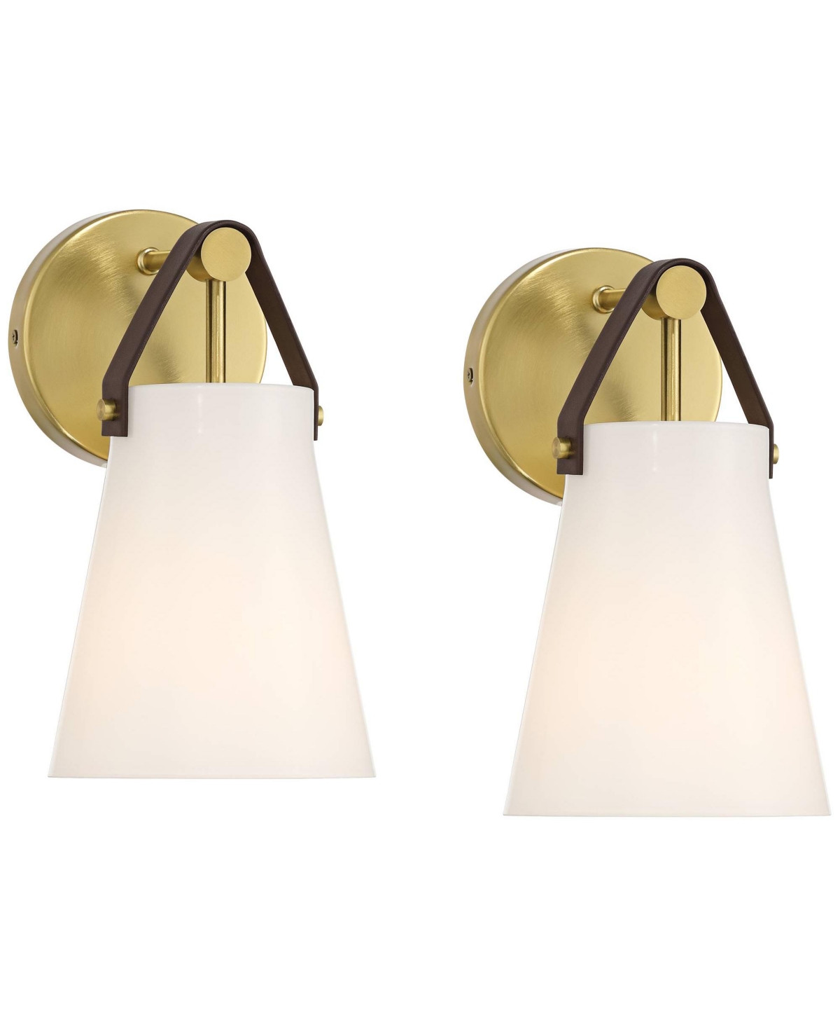 Click here for 360 Lighting Ashley Antique Brass and Leather Wall... prices