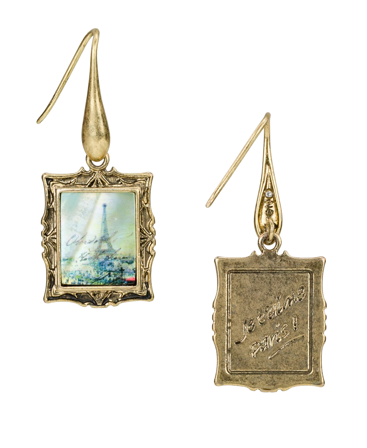 Click here for Patricia Nash Gold-Tone Plated Portriat Drop Earri... prices