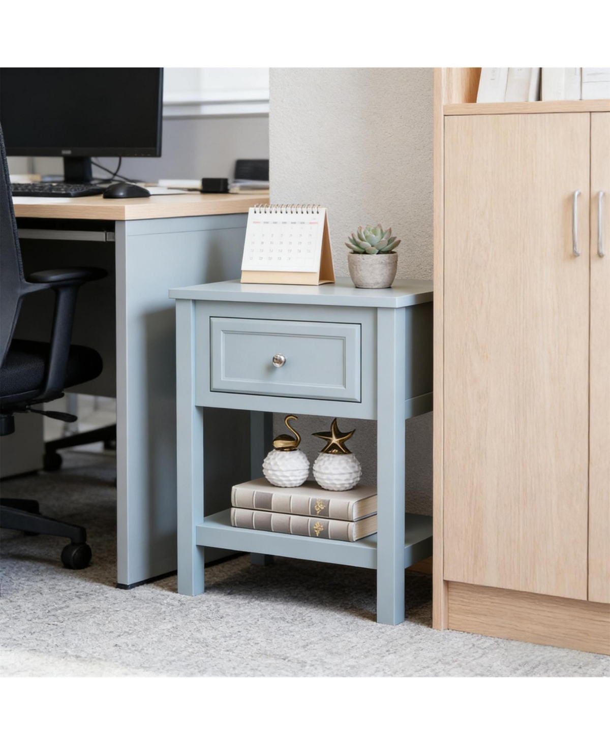 Click here for Clihome Modern Sofa Side Table with Storage Drawer... prices