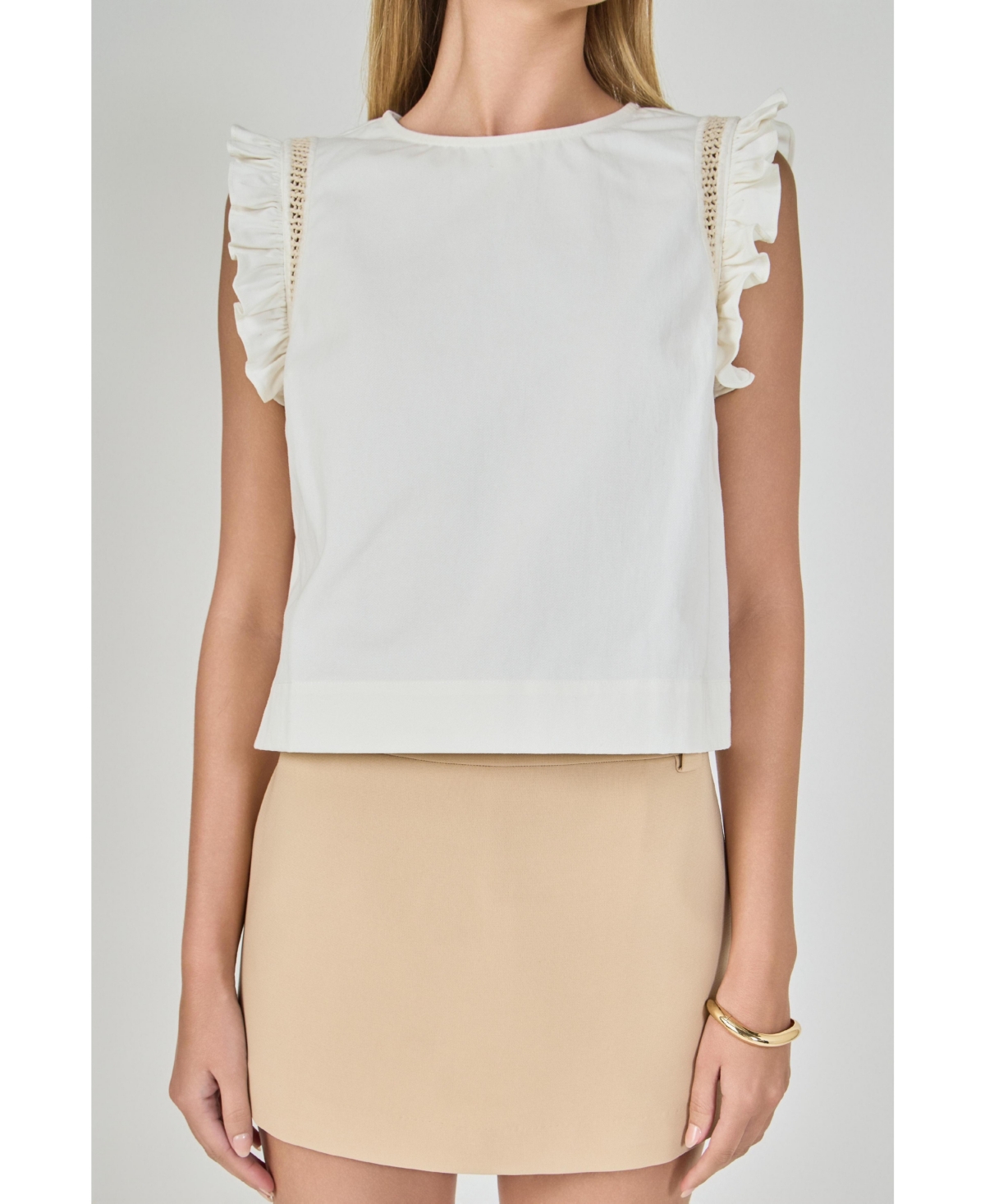 Click here for endless rose Womens Sleeveless Embroidered Shoulde... prices