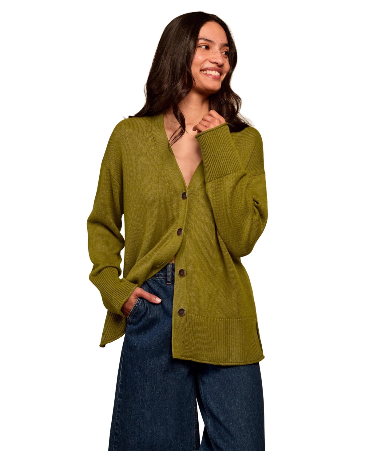 Click here for Celtic & Co. Womens Drop Shoulder Slouch Cardigan... prices