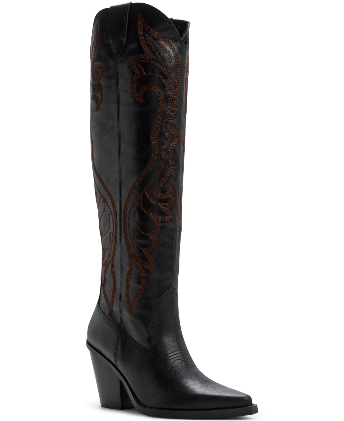Click here for Aldo Womens Revolve Western Block Heel Knee-High B... prices
