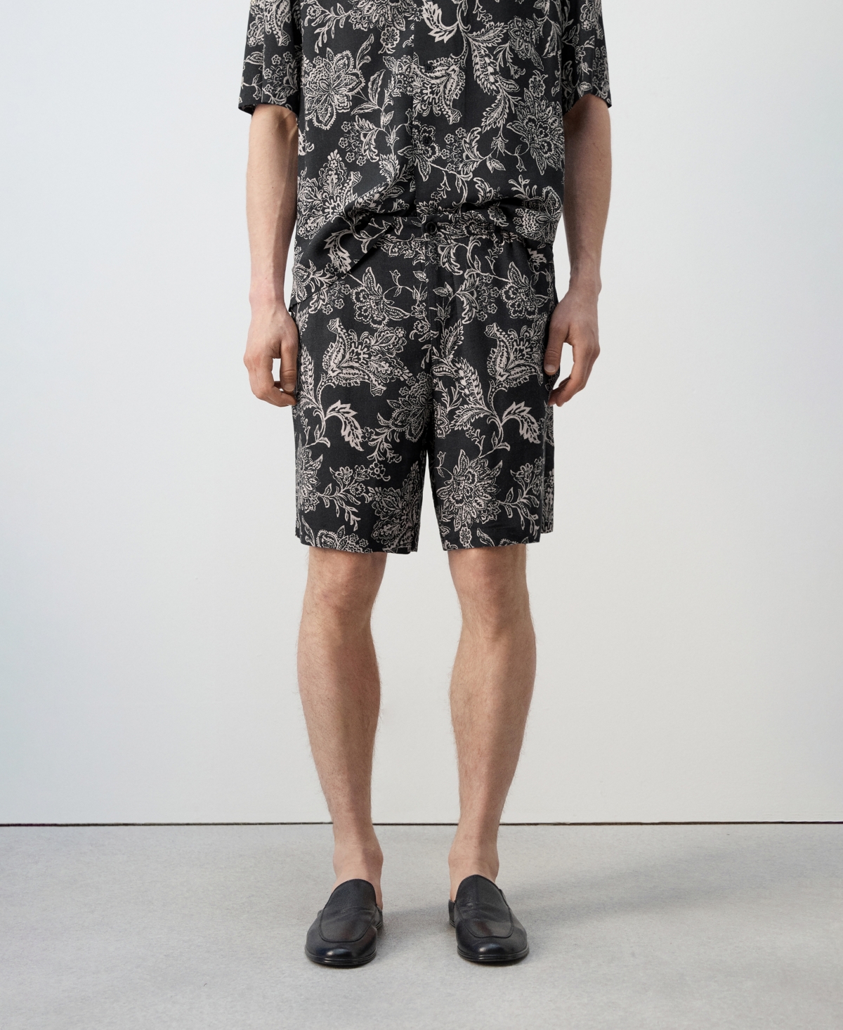 Click here for Mango Mens Slim-Fit Printed 8.54 Bermuda Shorts -... prices