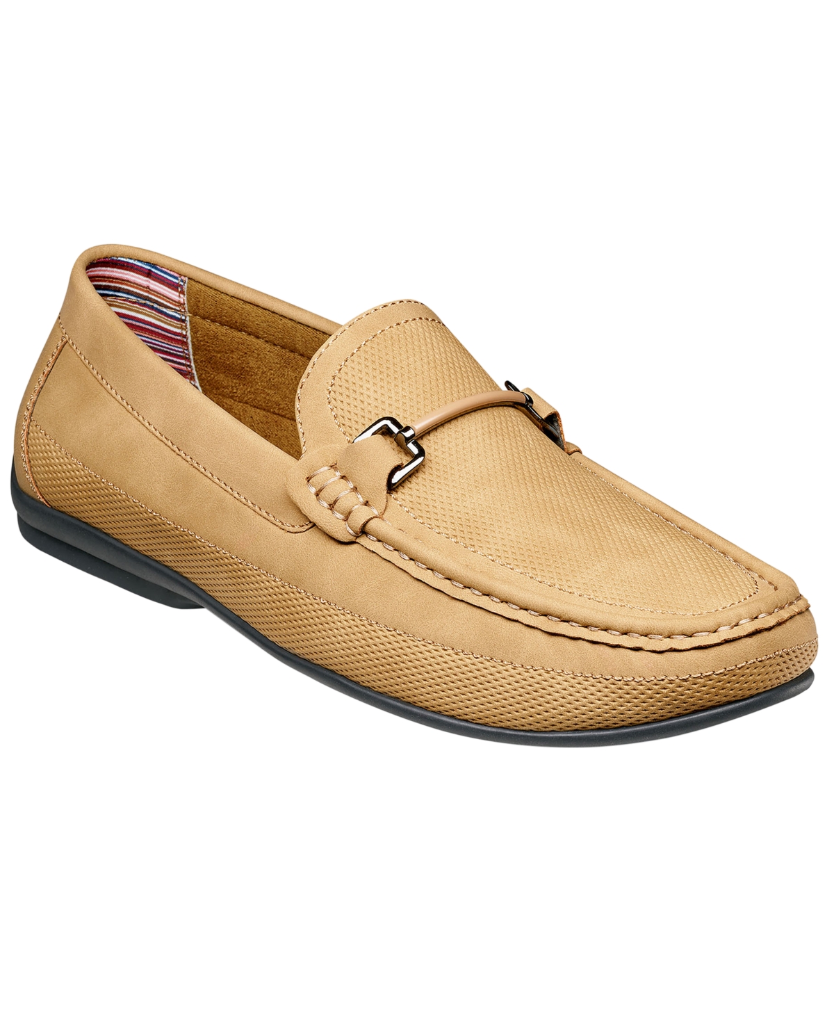 Click here for Stacy Adams Mens Colton Moc-Toe Shoes - Beige prices