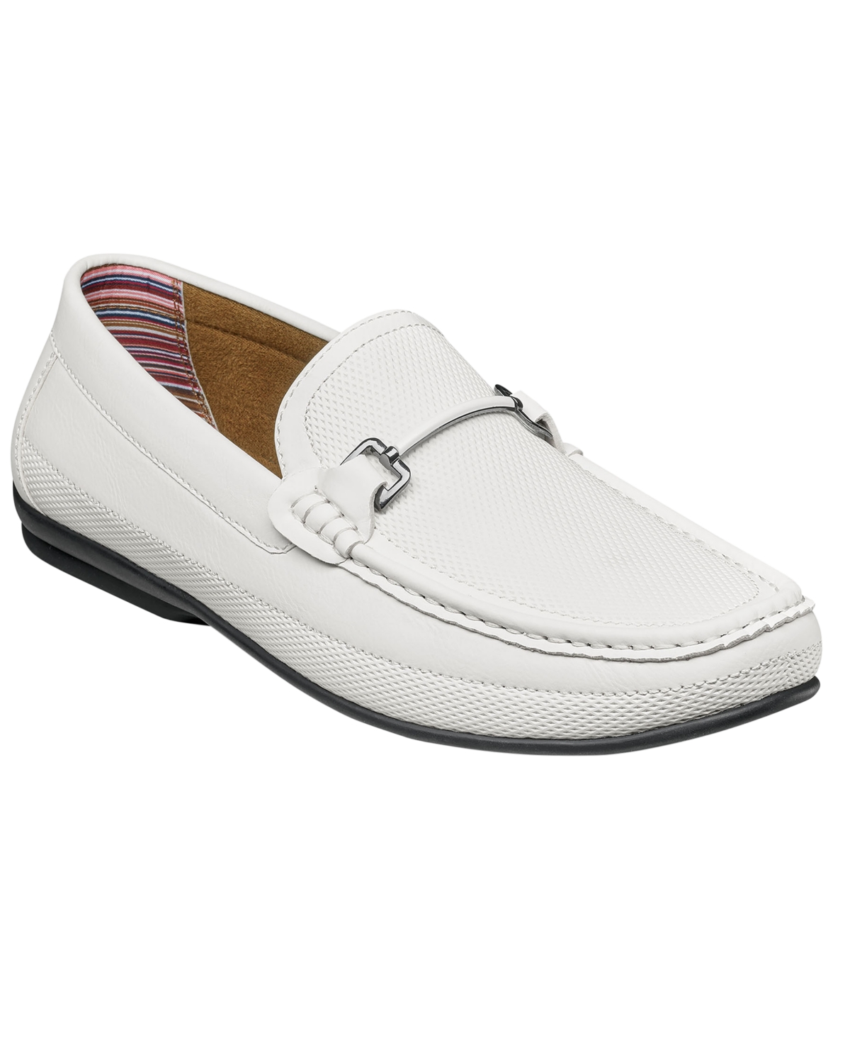 Click here for Stacy Adams Mens Colton Moc-Toe Shoes - White prices