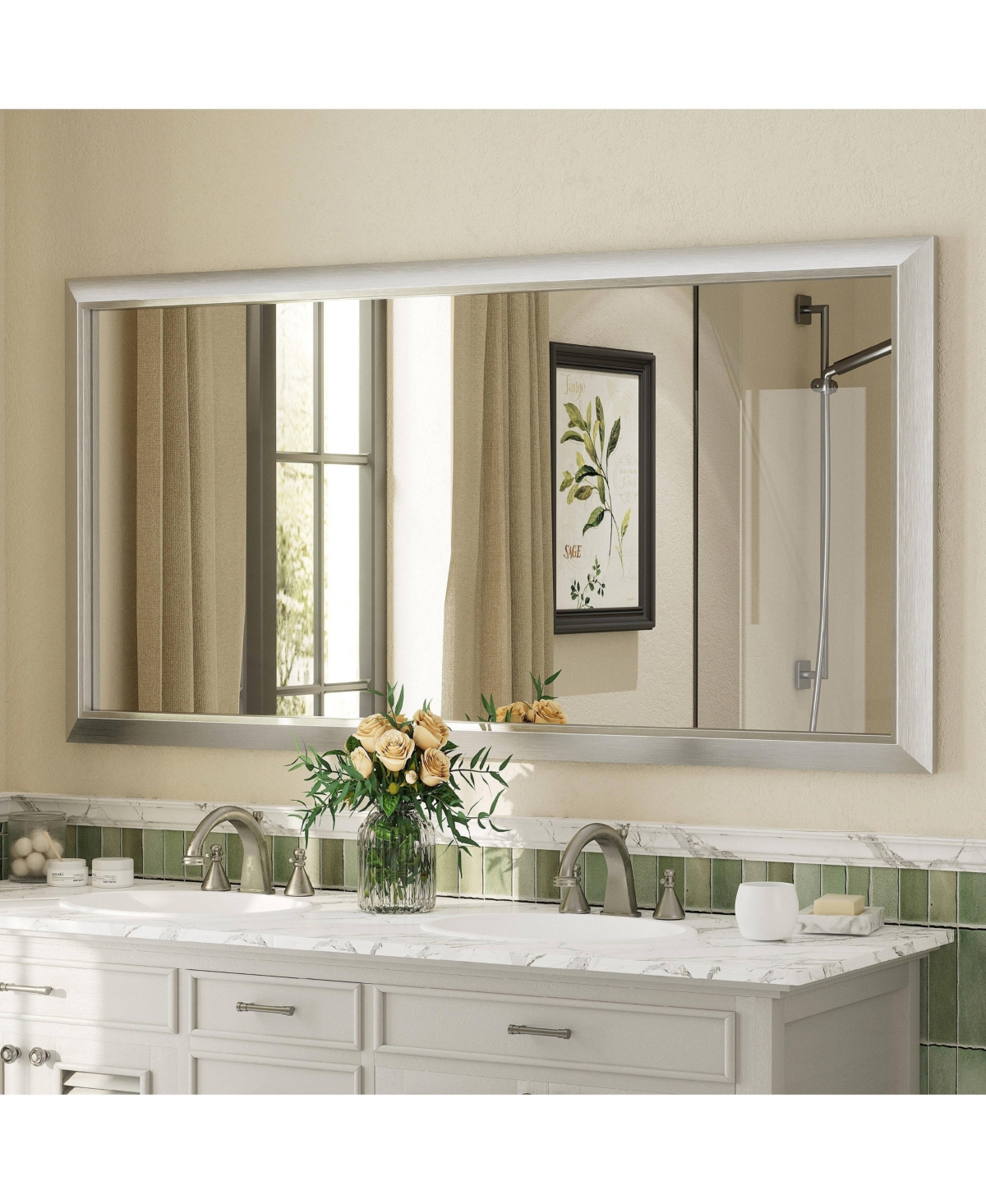 Click here for Apmir 60 x 30 Inch Thick Metal Framed Wall Mirrors... prices