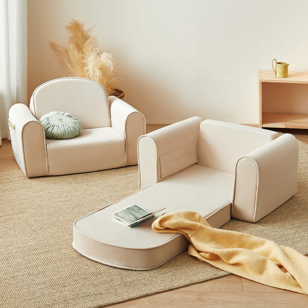 Click here for Tiny Land GentleSnug Kid Chair and Foldable Sofa 2... prices