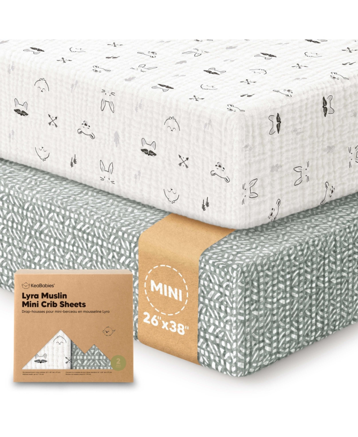 Click here for KeaBabies Lyra Muslin Mini Crib Sheets for Boys  G... prices