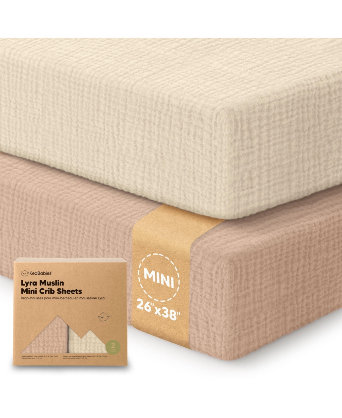 Click here for KeaBabies Lyra Muslin Mini Crib Sheets for Boys  G... prices