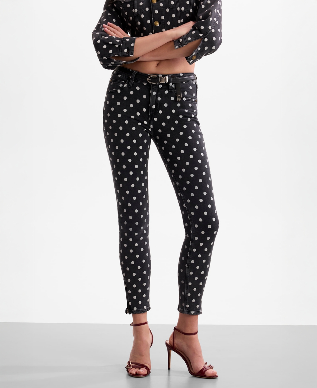 Click here for Guess Womens Marilyn 3-Zip Anniversary Skinny Jean... prices