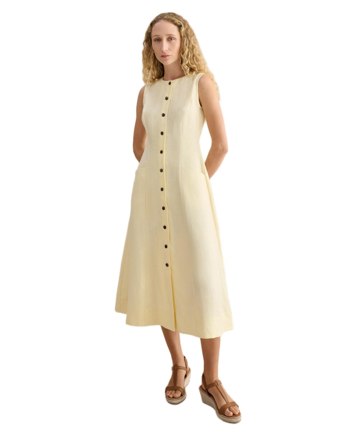 Click here for Hobbs London Womens Carmen Sleeveless Button Front... prices