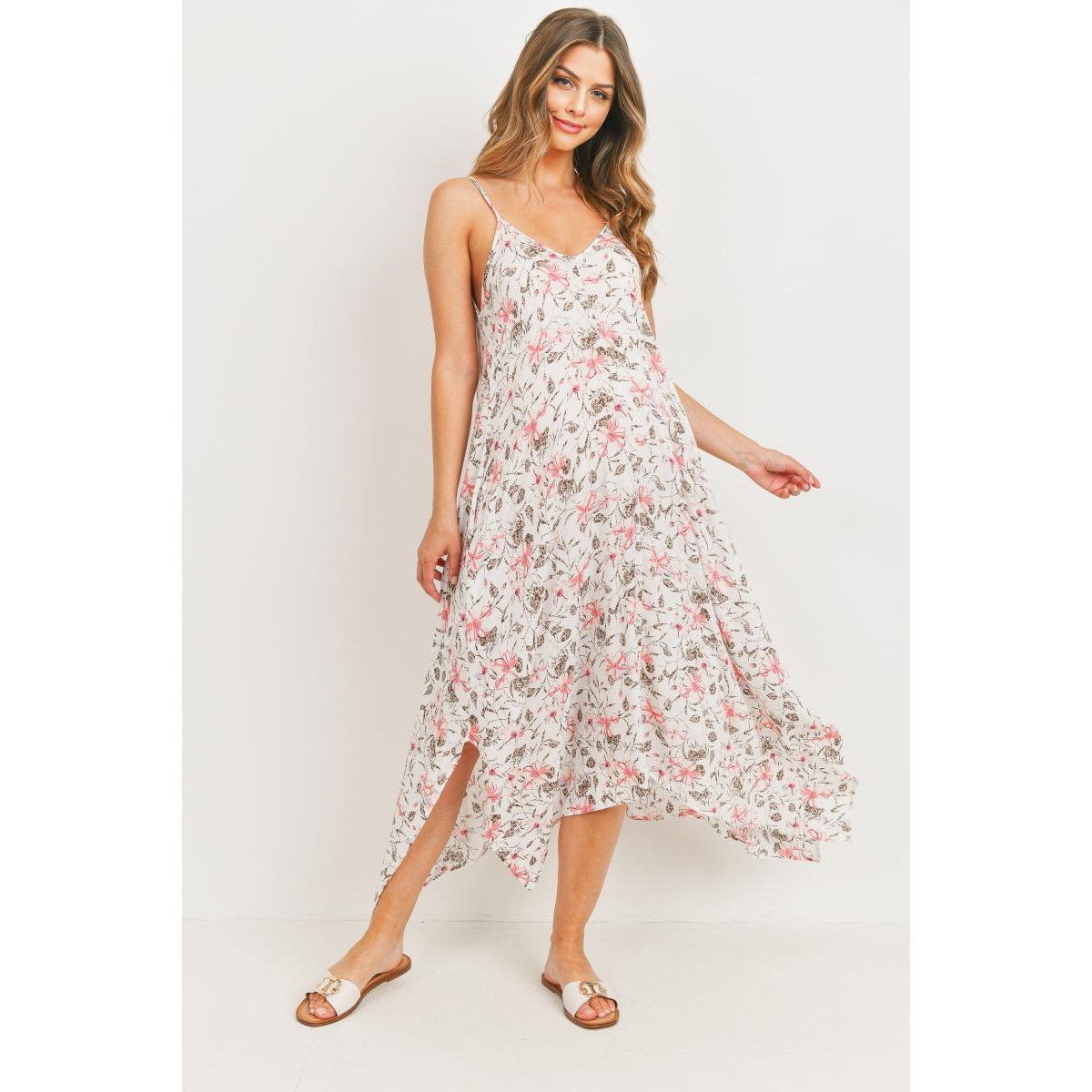 Click here for Hello Miz Maternity Floral V-Neck Spaghetti Strap... prices