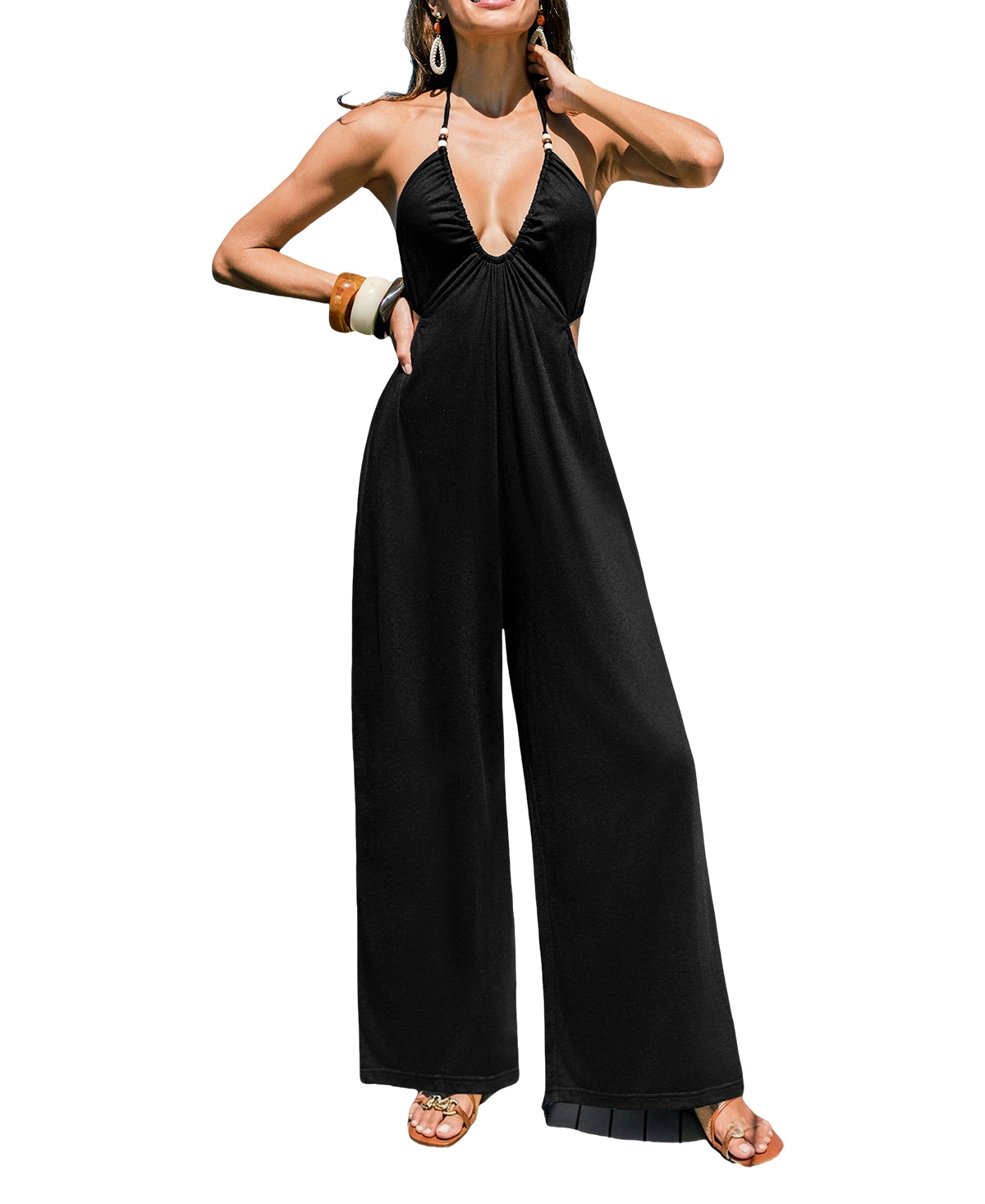 Click here for Cupshe Womens Villa Nights Jumpsuit - Black prices