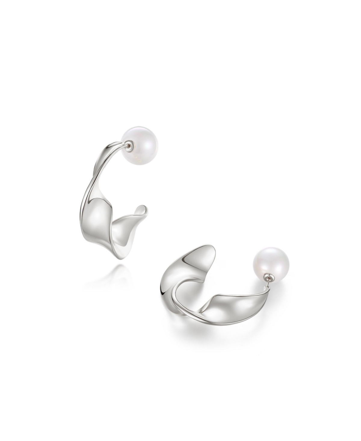 Click here for Chunky Wave Hoop Earrings - Silver prices