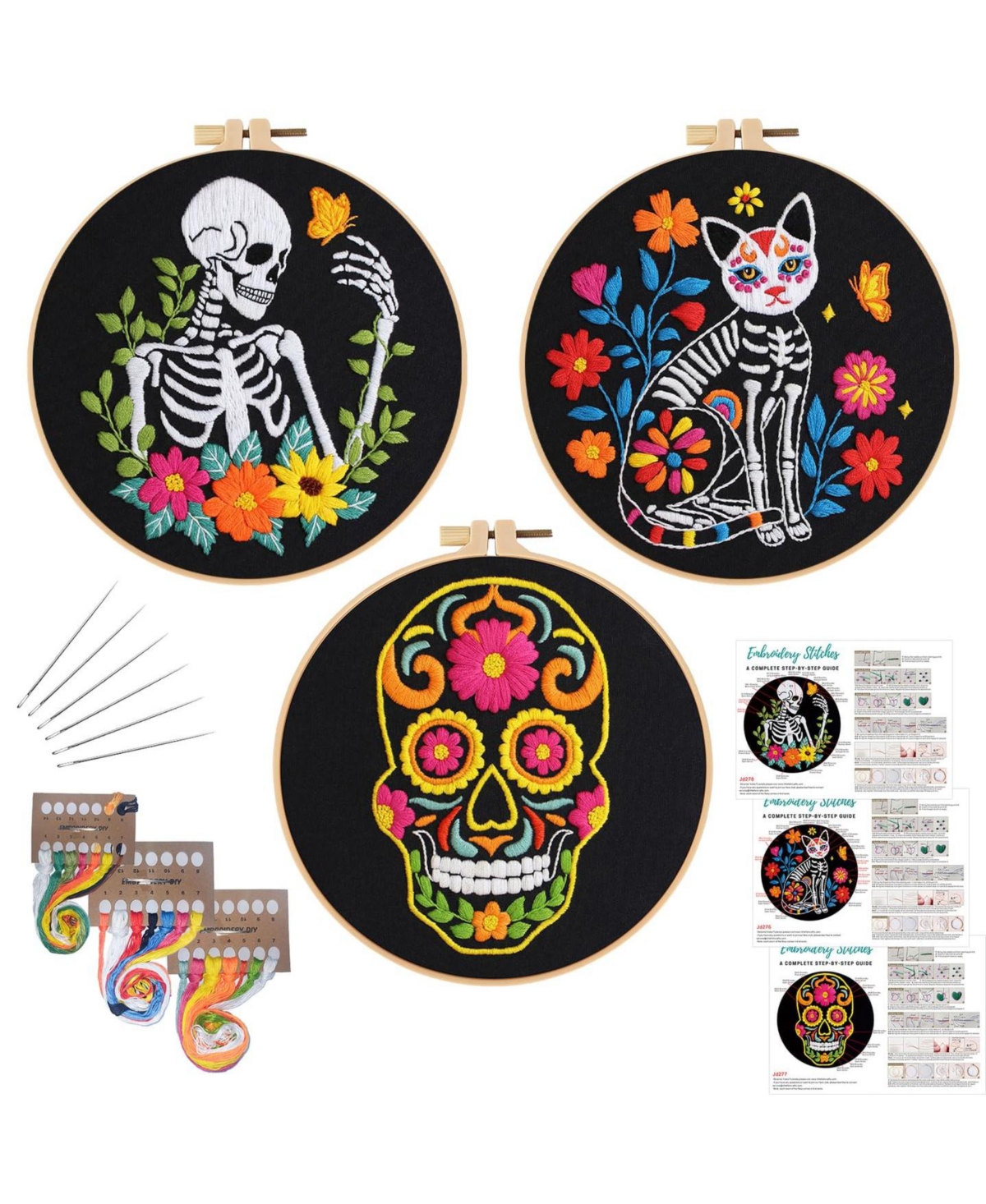 Click here for Gnuadz 3 Sets Embroidery Kits Beginners Hoop Instr... prices