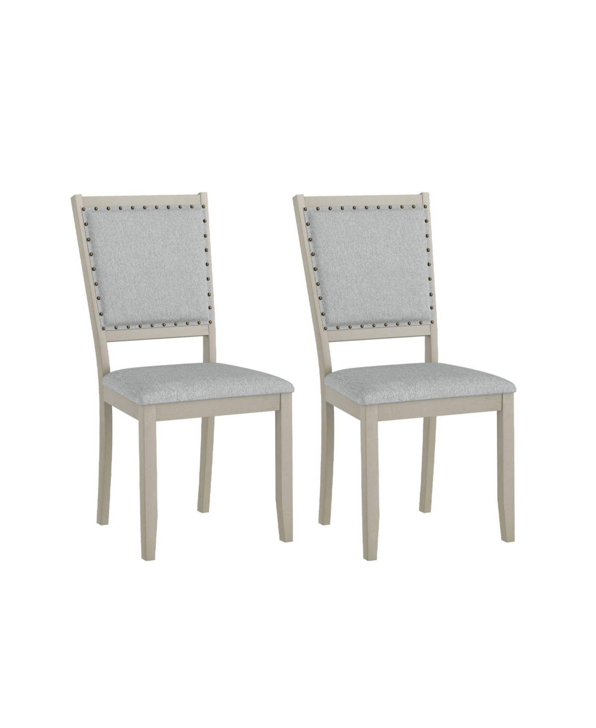 Click here for Slickblue Set of 2 Farmhouse Fabric Upholstered Di... prices