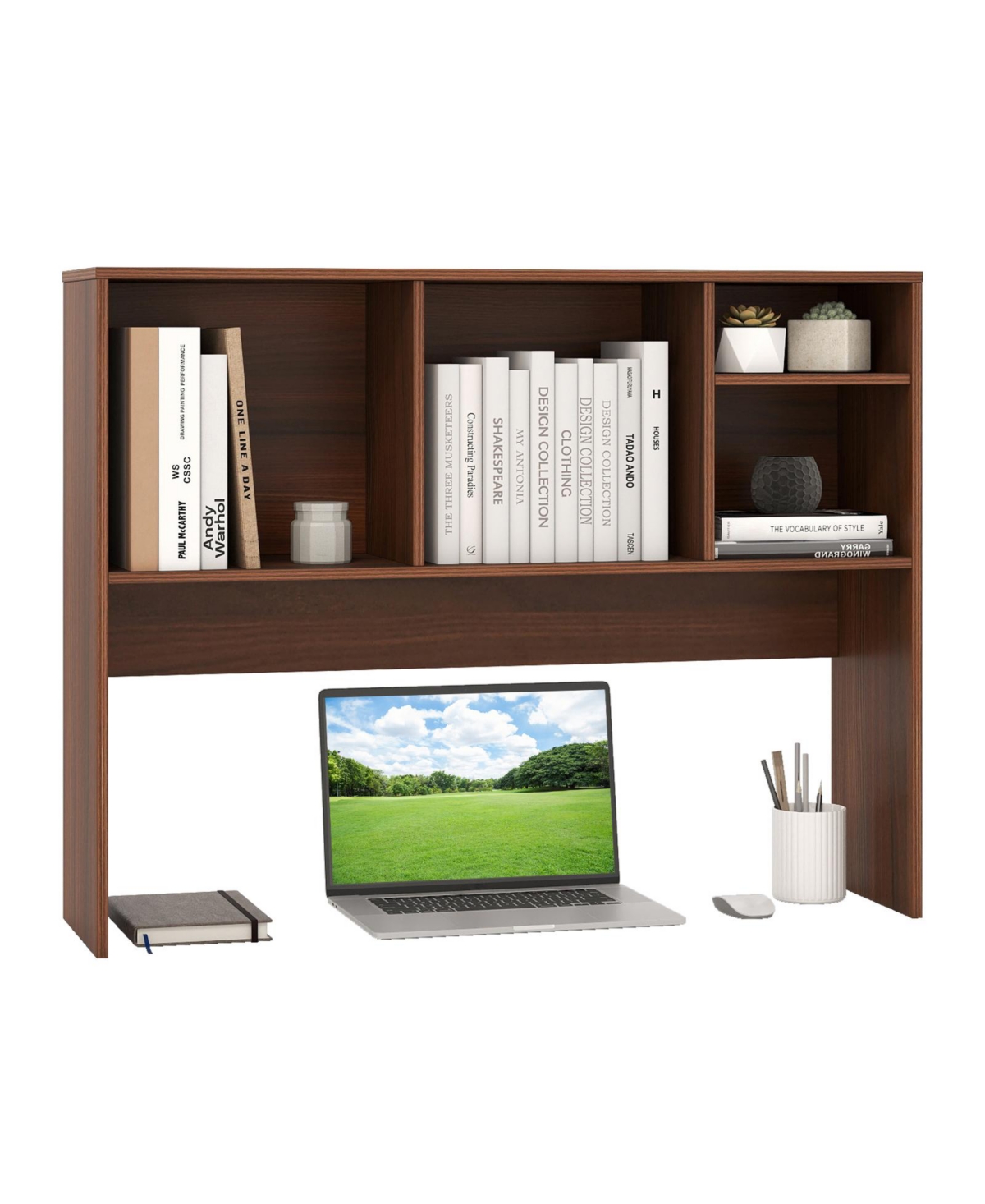 Click here for Gouun Desktop Bookcase with 4 Cubbies and Open-Bac... prices