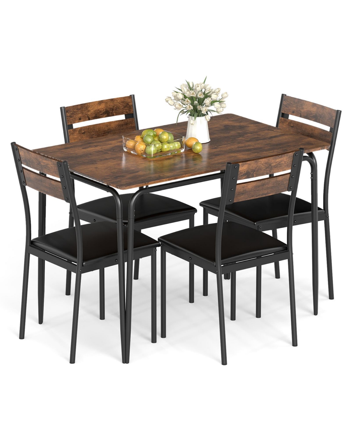 Click here for Slickblue Industrial Style Dining Set 5 Piece Tabl... prices
