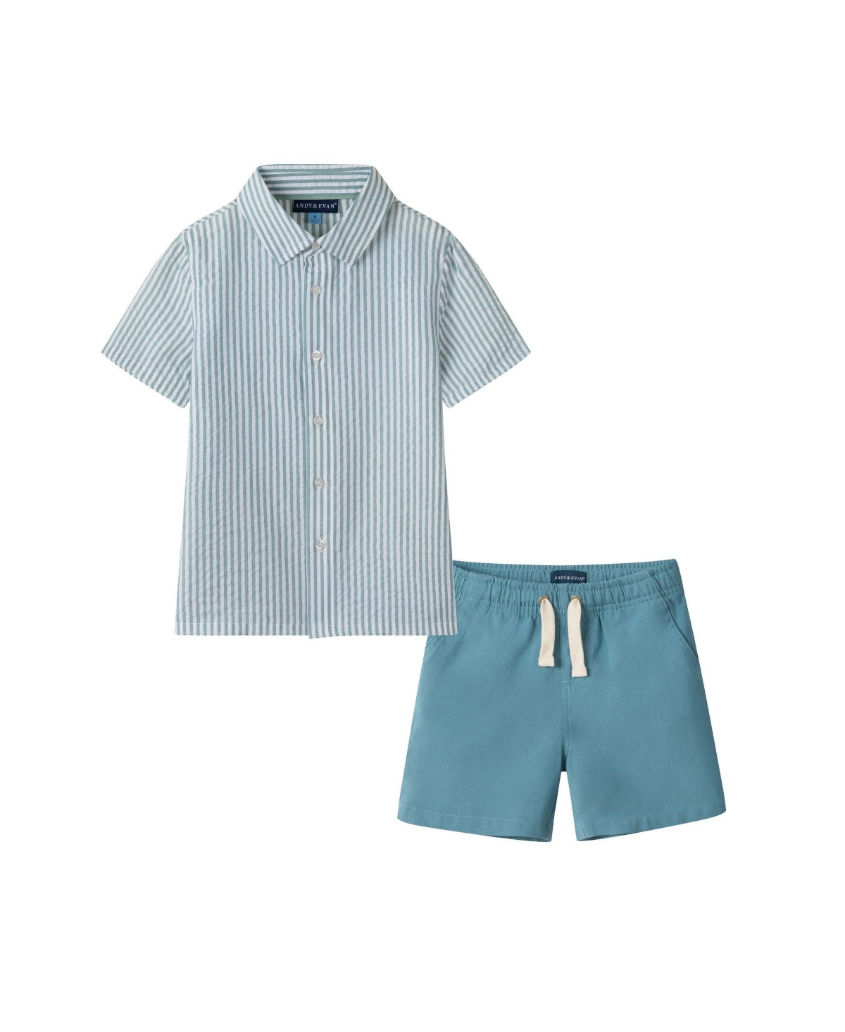 Click here for Andy & Evan Toddler Boys Toddler/Child Teal Stripe... prices
