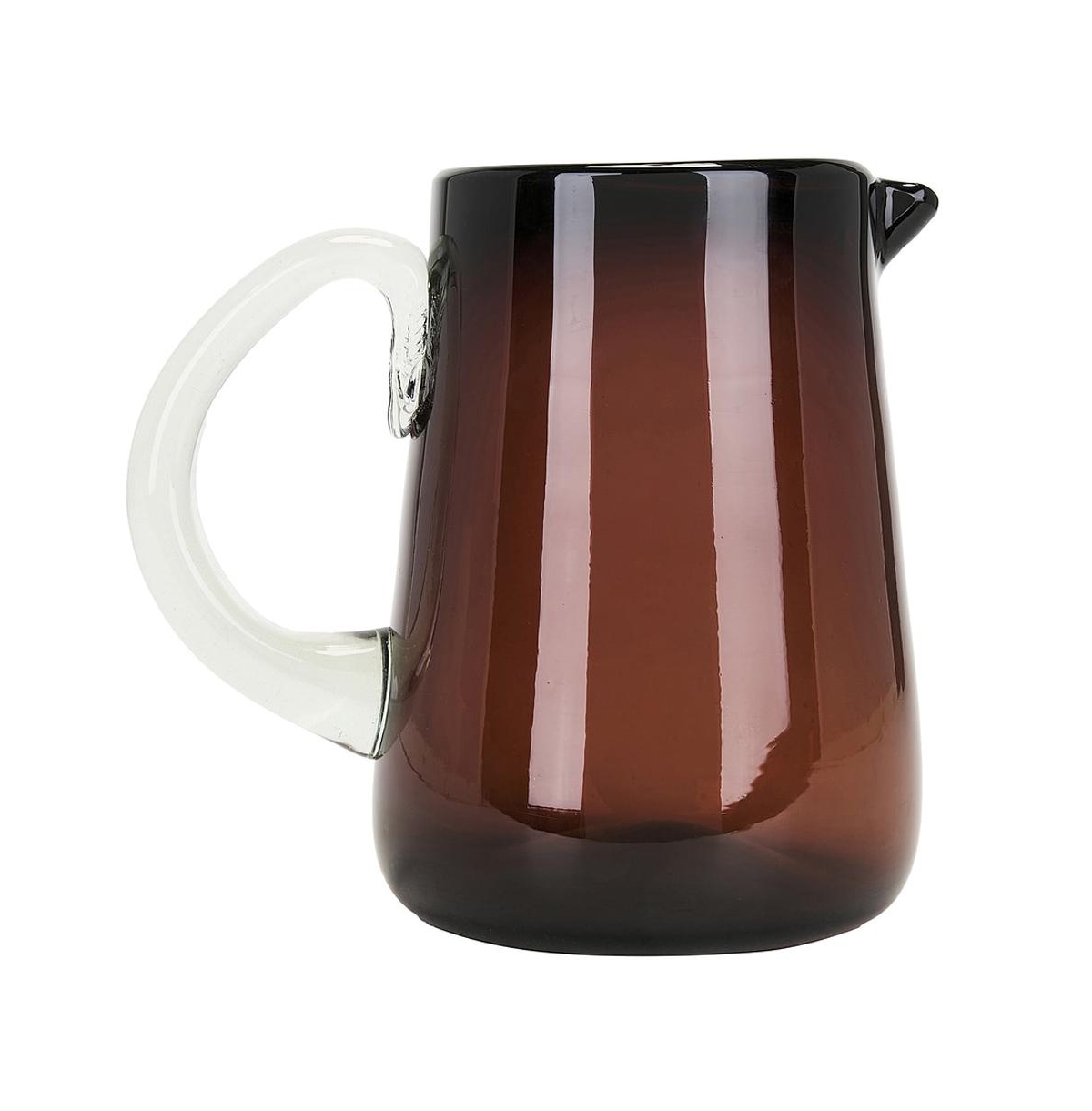 Click here for Verve Culture Handblown Glass Pitcher - Brown prices