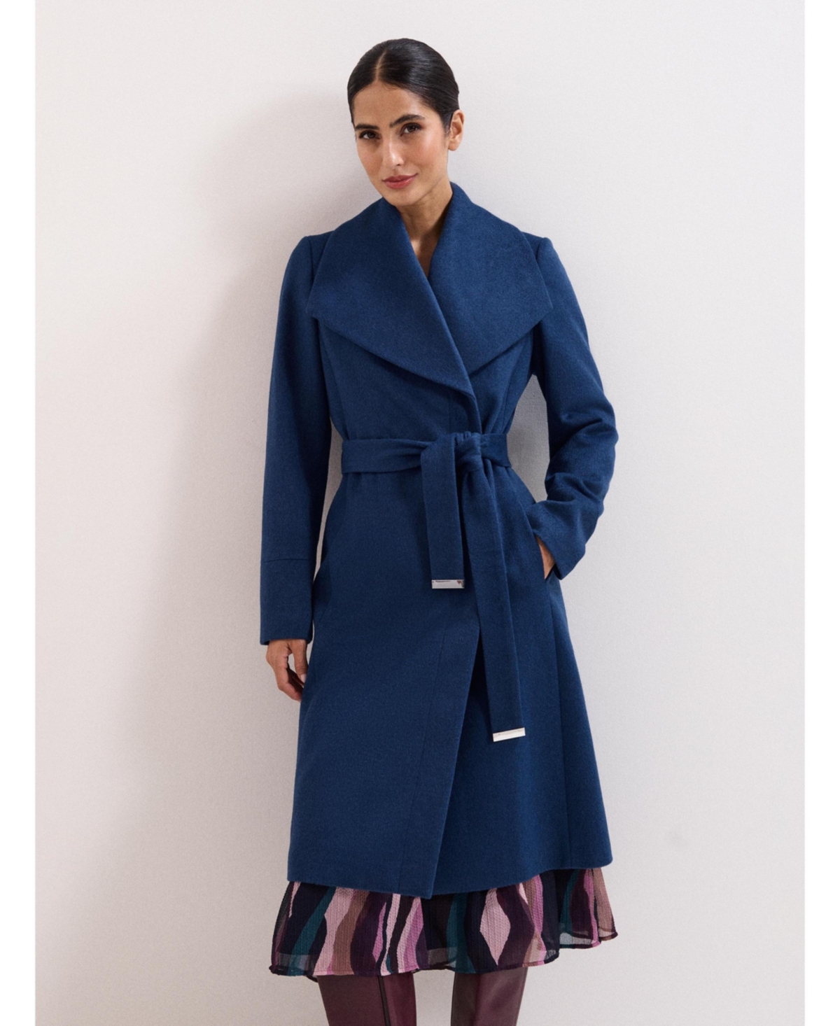 Click here for Phase Eight Womens Nicci Belted Coat - Dark Blue prices