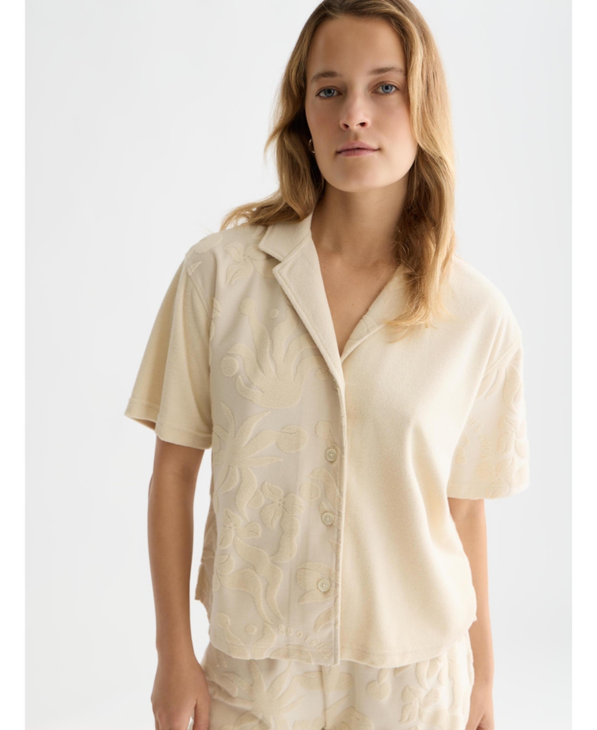 Click here for Scotch & Soda Womens Towelling Short Sleeved Shirt... prices