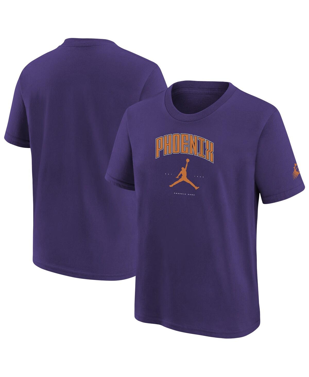 Click here for Jordan Big Boys and Girls Purple Phoenix Suns Esse... prices