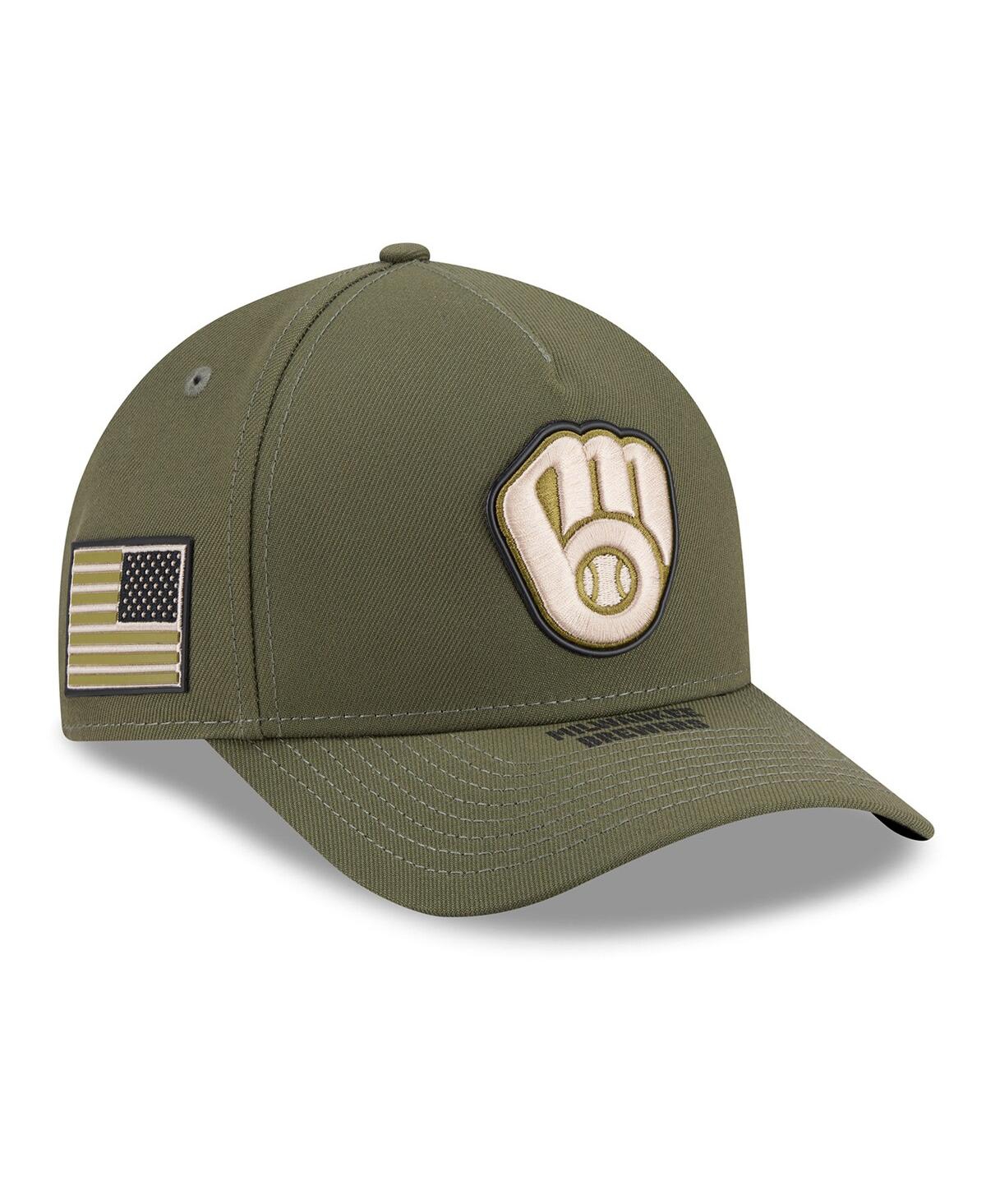 Click here for New Era Mens Olive Milwaukee Brewers 2026 Armed Fo... prices