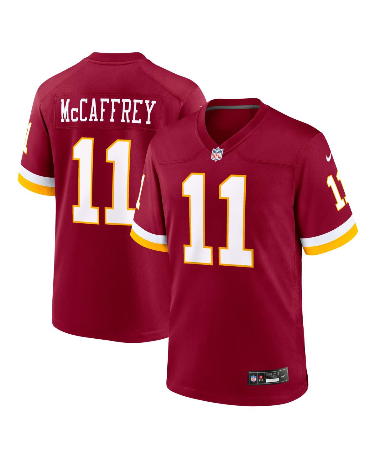 Click here for Nike Mens Luke McCaffrey Burgundy Washington Comma... prices