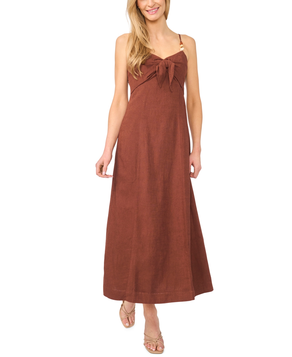 Click here for CeCe Womens Sleeveless V-Neck Tank Midi Dress - Mo... prices
