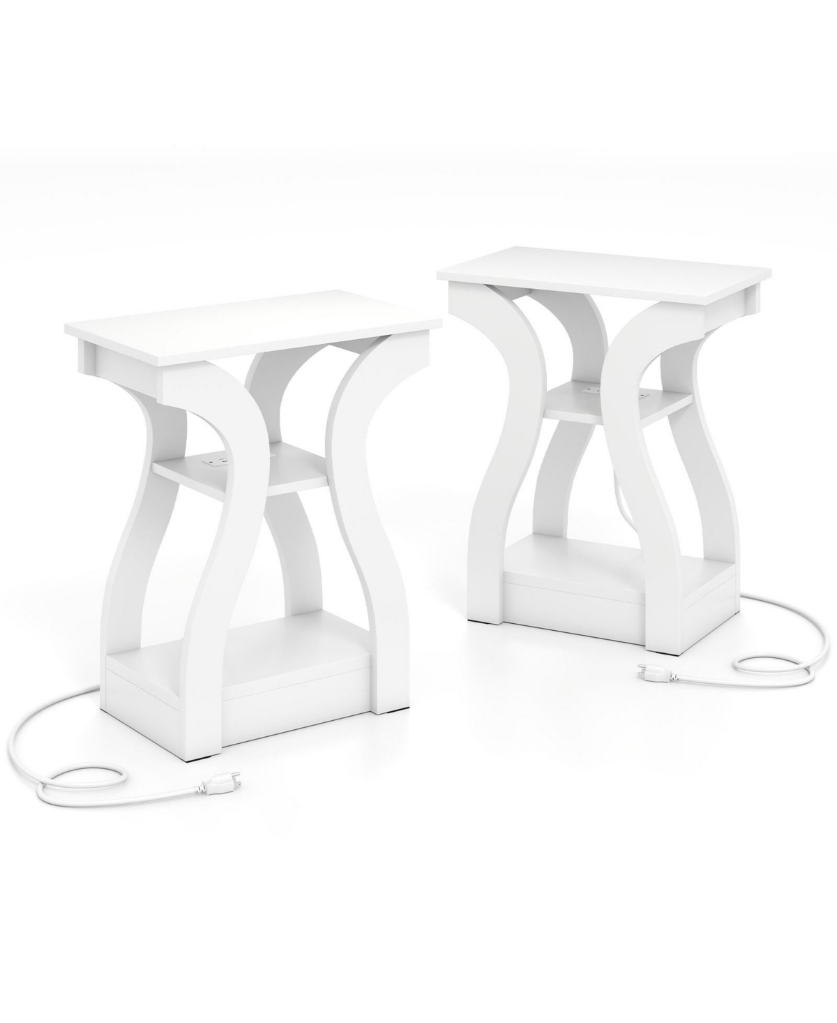 Click here for Slickblue Set of 2 End Tables with Charging Statio... prices
