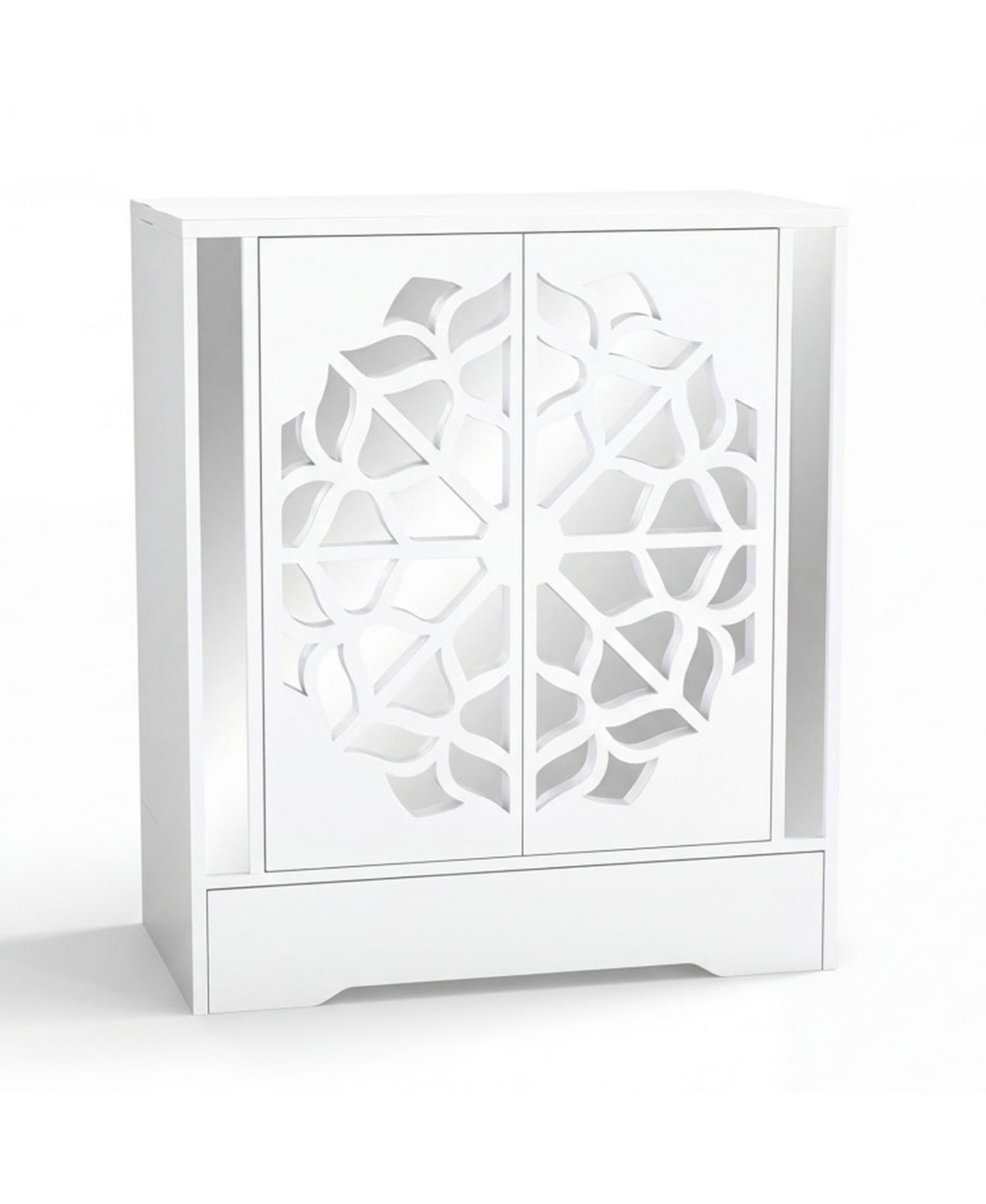 Click here for Gouun Mirrored 4-Tier Shoe Cabinet with Large Draw... prices