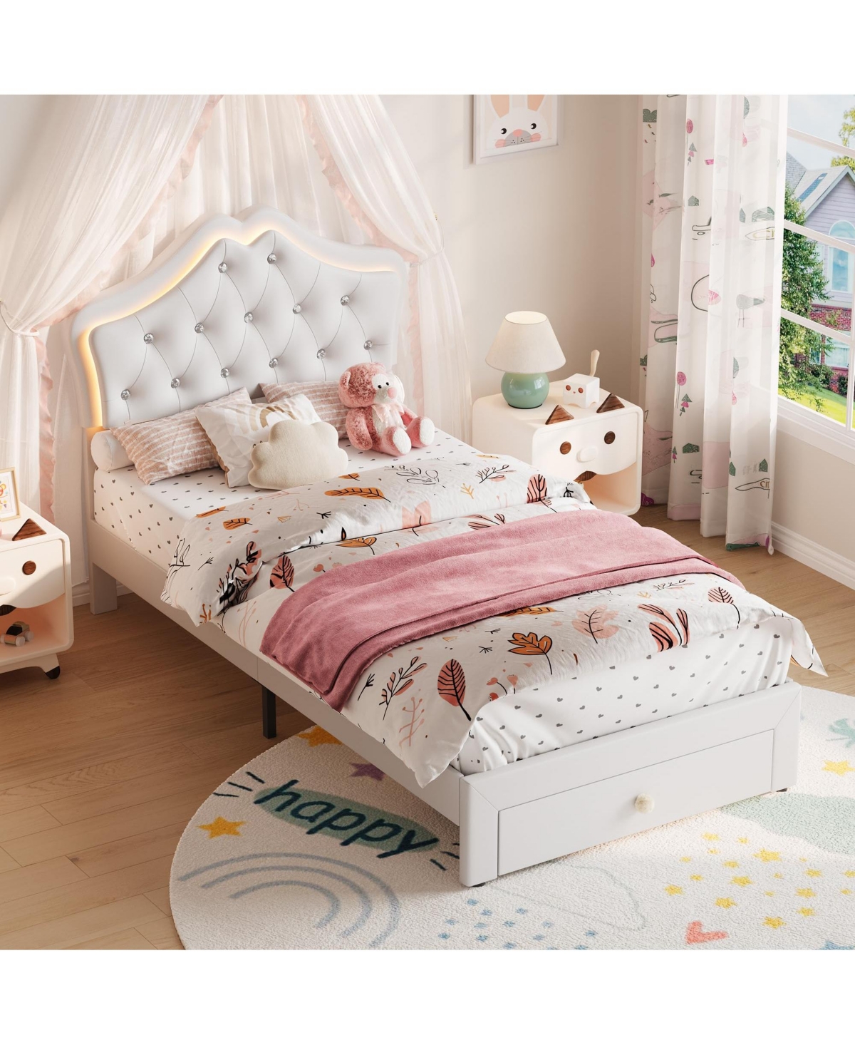 Click here for gaomon Upholstered Platform Bed Frame with Led Lig... prices