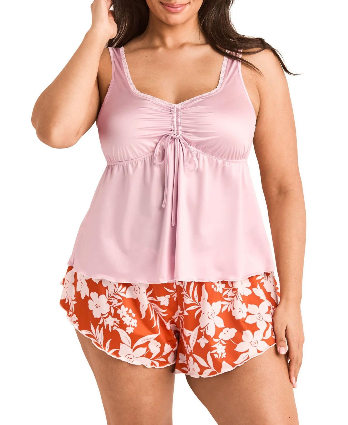 Click here for Adore Me Plus Size Lavern Pajama Tank Top & Shorts... prices