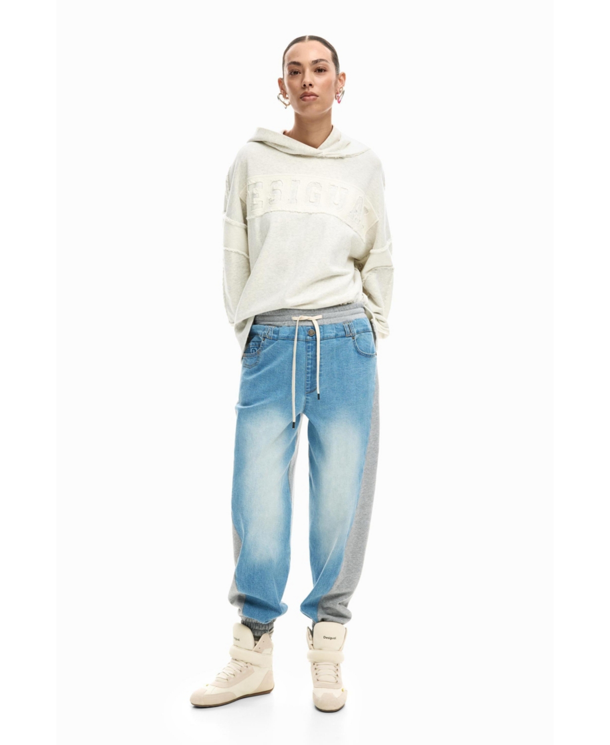 Click here for Desigual Womens Jogger denim trousers - Light blue prices