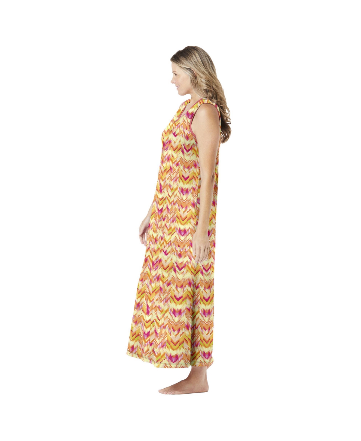Click here for Dreams & Co. Womens Trapeze V-Neck Lounger - Sunse... prices