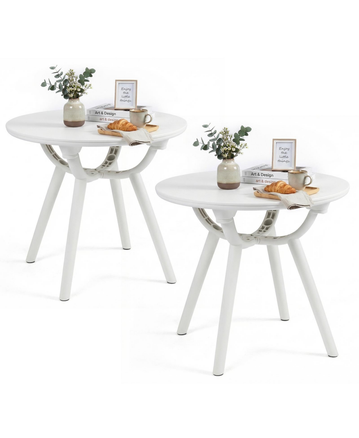 Click here for Gymax 2 pieces Outdoor Side Table 20 Round Storage... prices